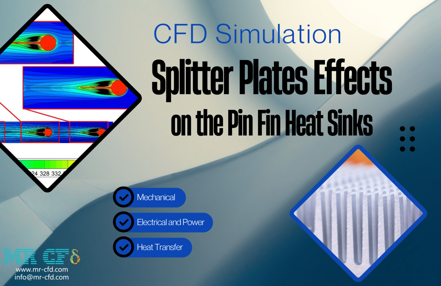 Splitter Plates Effects on the Pin Fin Heat Sinks CFD Simulation - MR CFD