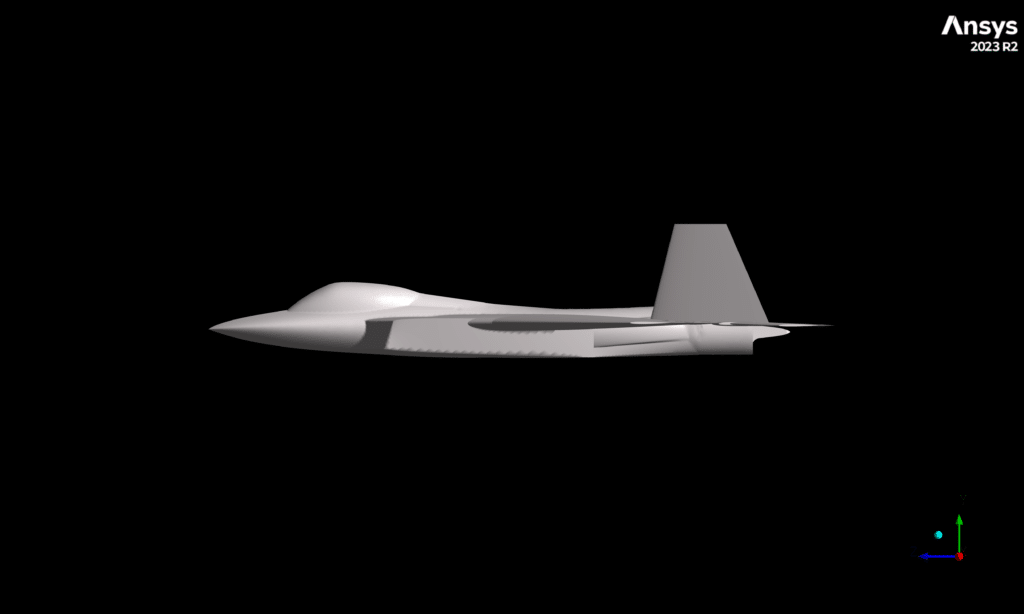 F-22 Aircraft CFD Simulation, ANSYS Fluent - MR CFD