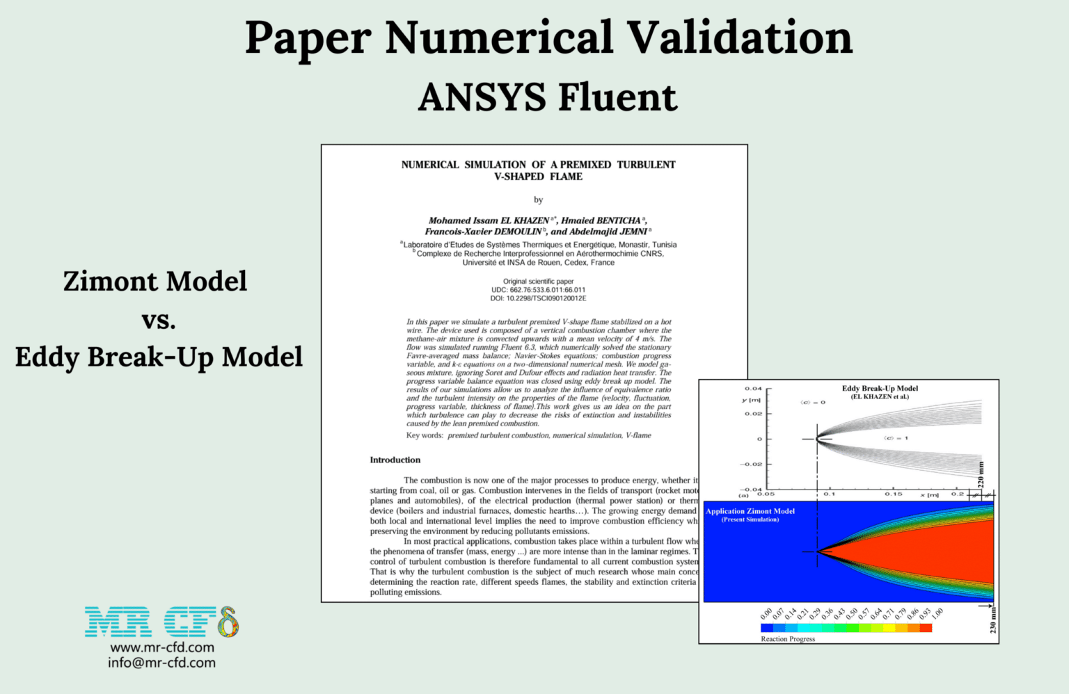 Premixed Turbulent V-shaped flame, Paper Numerical Validation, ANSYS ...