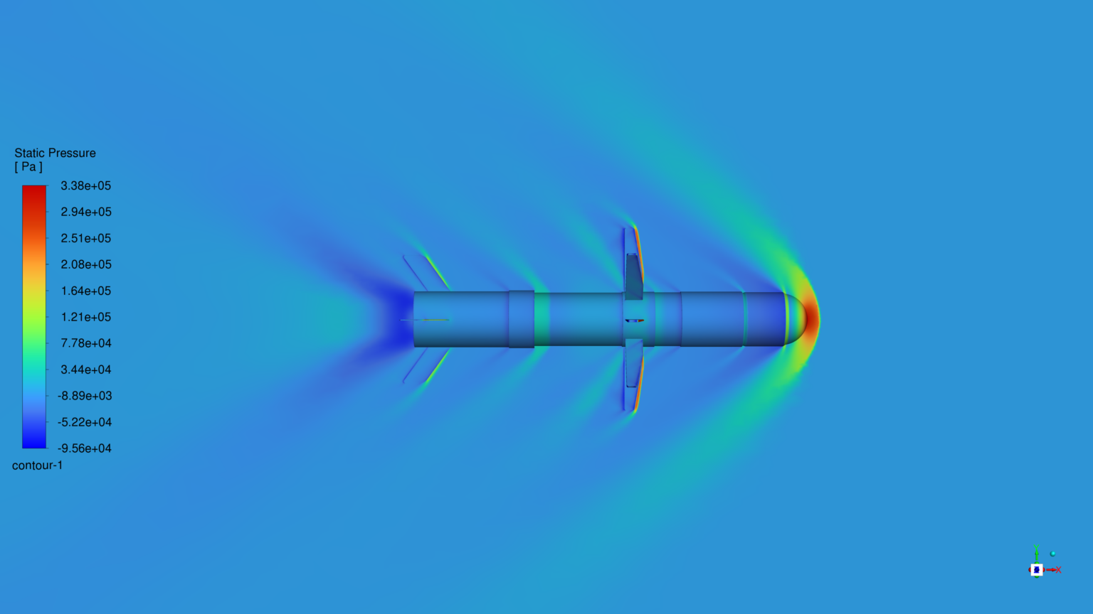 Aerodynamic CFD Simulation of Javelin Rockets, ANSYS Fluent - MR CFD