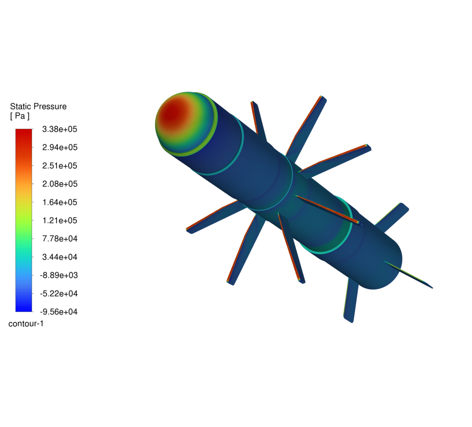 Aerodynamic CFD Simulation of Javelin Rockets, ANSYS Fluent - MR CFD
