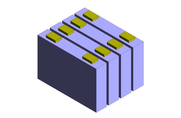 Battery Module Pack, Pack Builder, ANSYS Fluent CFD Simulation - MR CFD