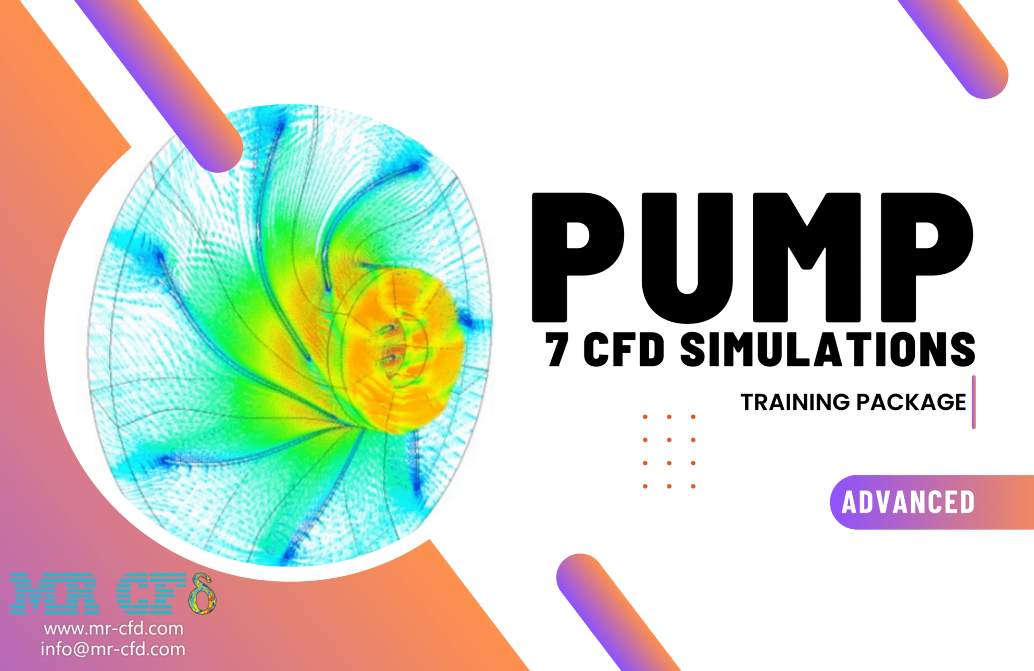 Pump: ANSYS Fluent Training Package, 7 Advanced CFD Simulations - MR CFD