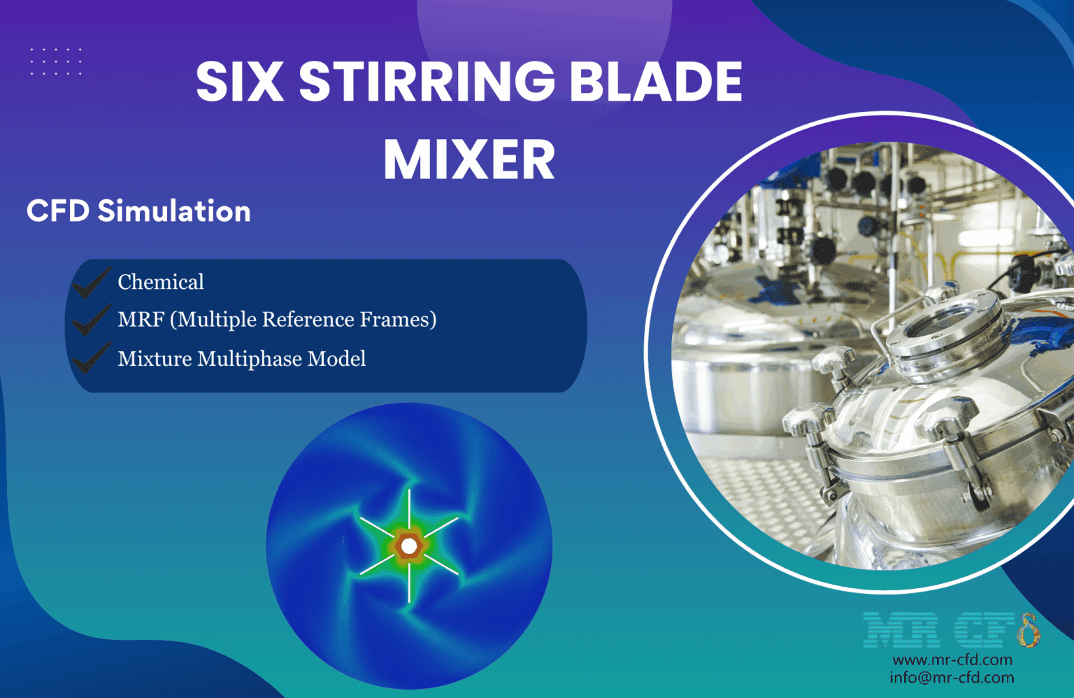 Mixer CFD Simulation Training Package: 5 Projects by ANSYS Fluent - MR CFD