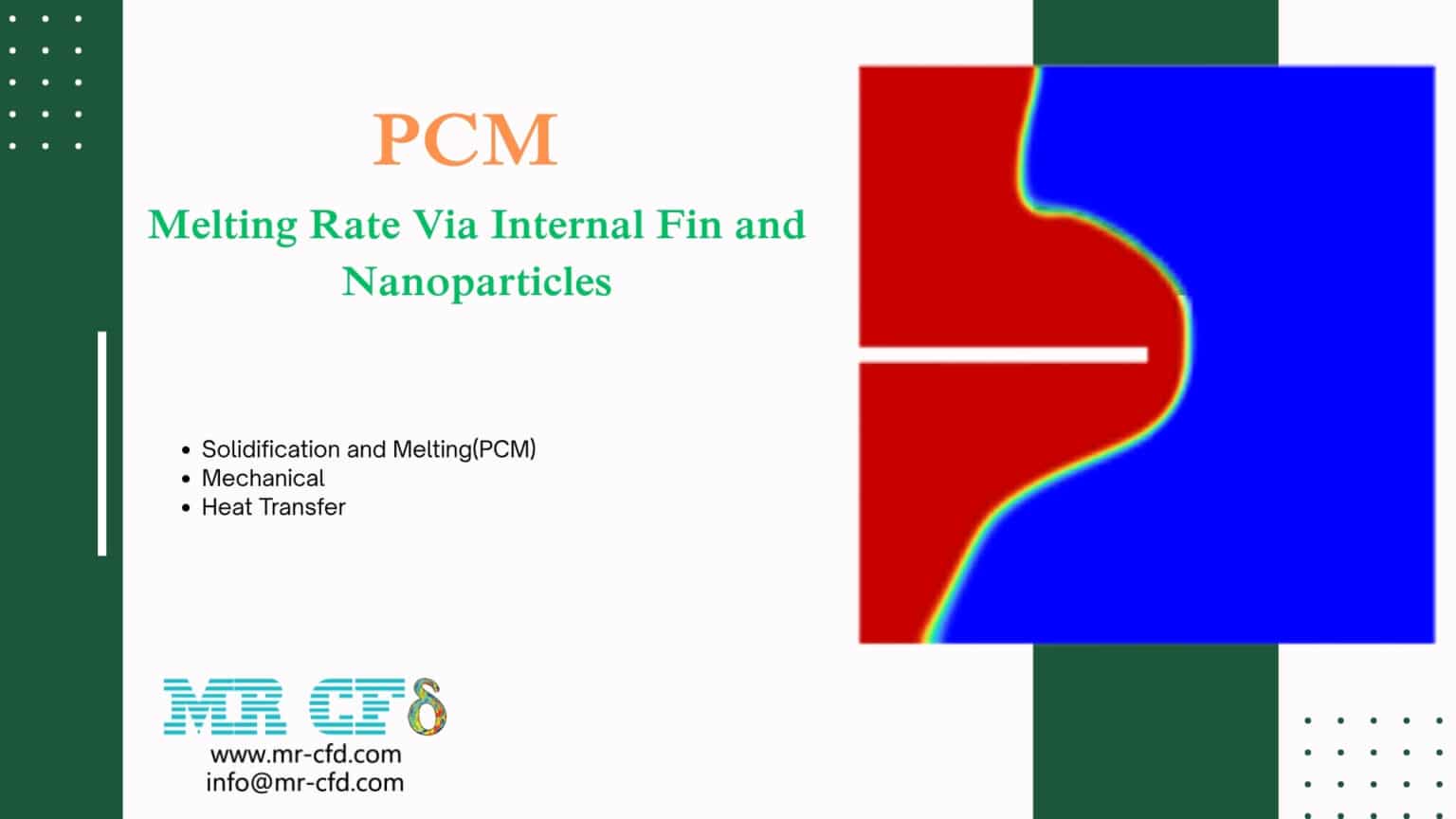 pcm melting rate via internal
