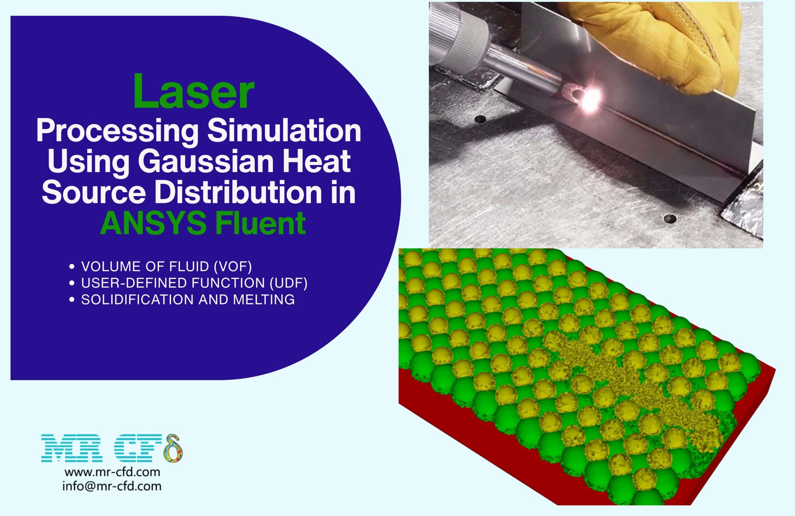 Laser Processing CFD Simulation Using Gaussian Heat Source Distribution in ANSYS Fluent - MR CFD