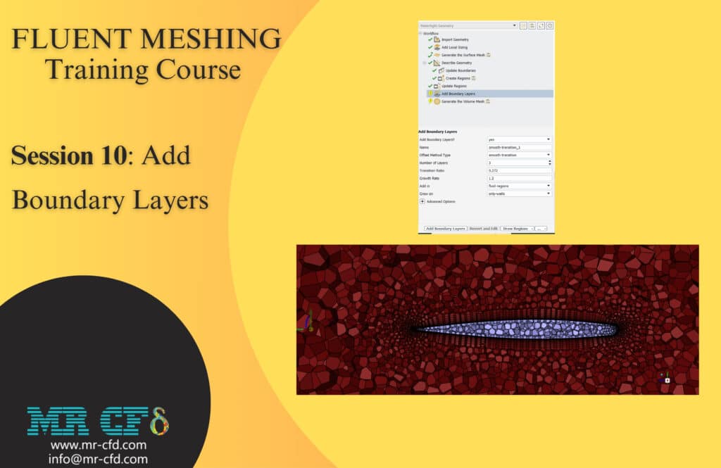 Fluent Meshing Training Course: Session 10, Add Boundary Layers - MR CFD