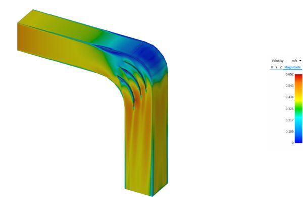 ANSYS Discovery: Silencer Analysis in an L-shaped Duct CFD simulation ...